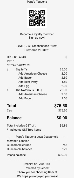 Digital Stamp Cards & QR Codes on Receipts